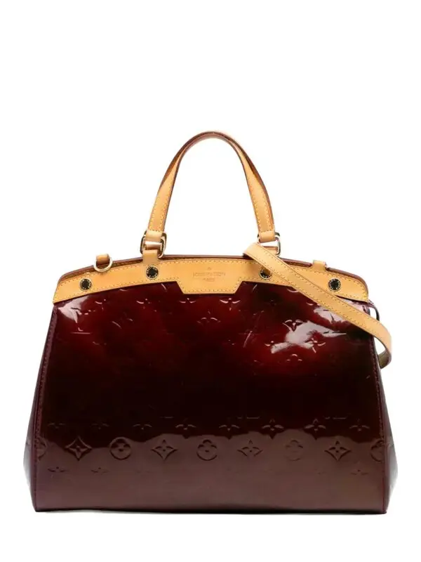 LOUIS VUITTON 2013 Monogram Vernis Brea Mm Satchel - Red