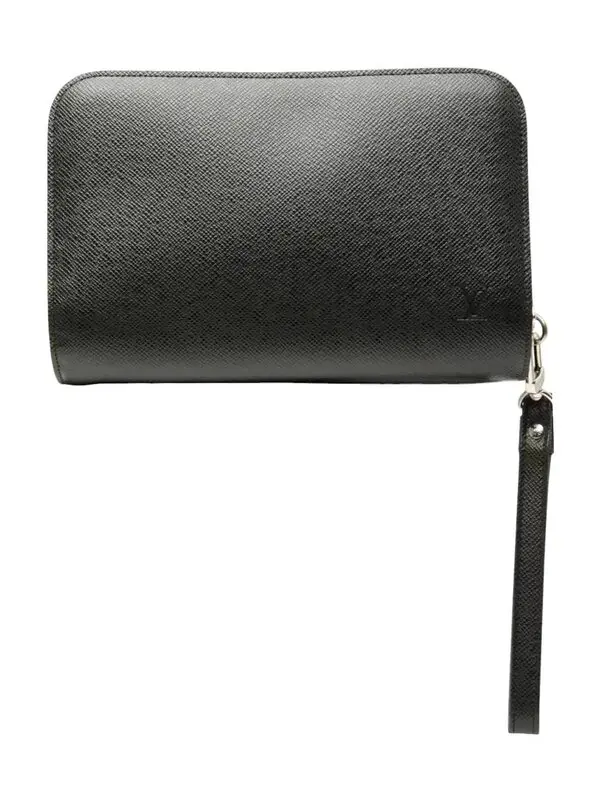 LOUIS VUITTON 2004 Taiga Pochette Baikal Clutch - Black