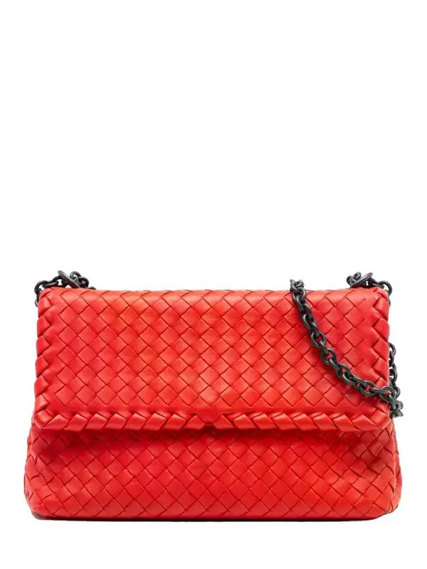 Bottega Veneta Small Nappa Intrecciato Olimpia Shoulder Bag - Orange