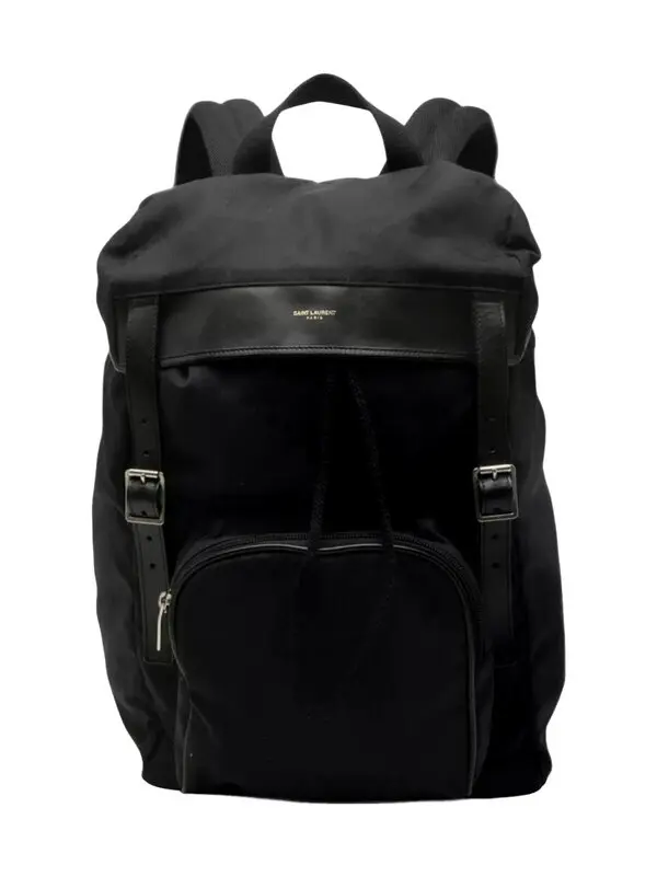 Saint Laurent 2016 Canvas Utilitarian Hunting Backpack - Black