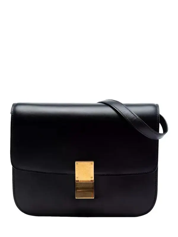 Celine 2016 Medium Calfskin Classic Box Crossbody Bag - Black
