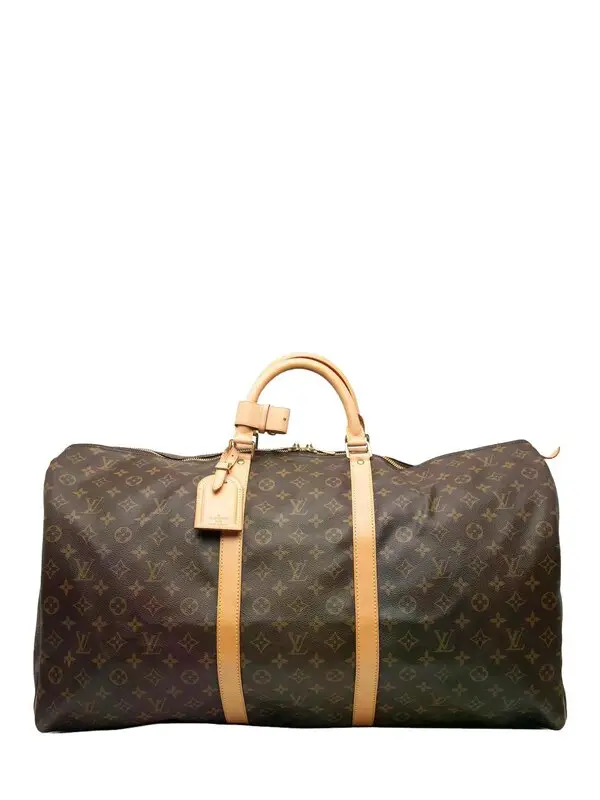 LOUIS VUITTON 1999 Monogram Keepall 60 Travel Bag - Brown