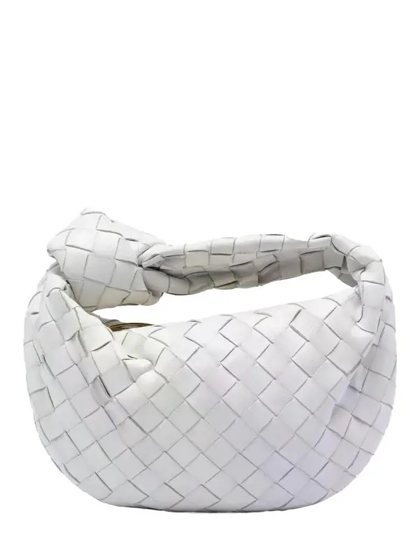 Bottega Veneta Mini Nappa Intrecciato Jodie Hobo Bag - White