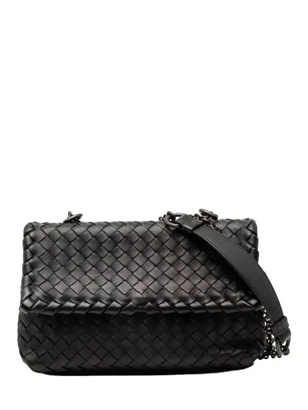 Bottega Veneta Nappa Intrecciato Olimpia Crossbody Bag - Black