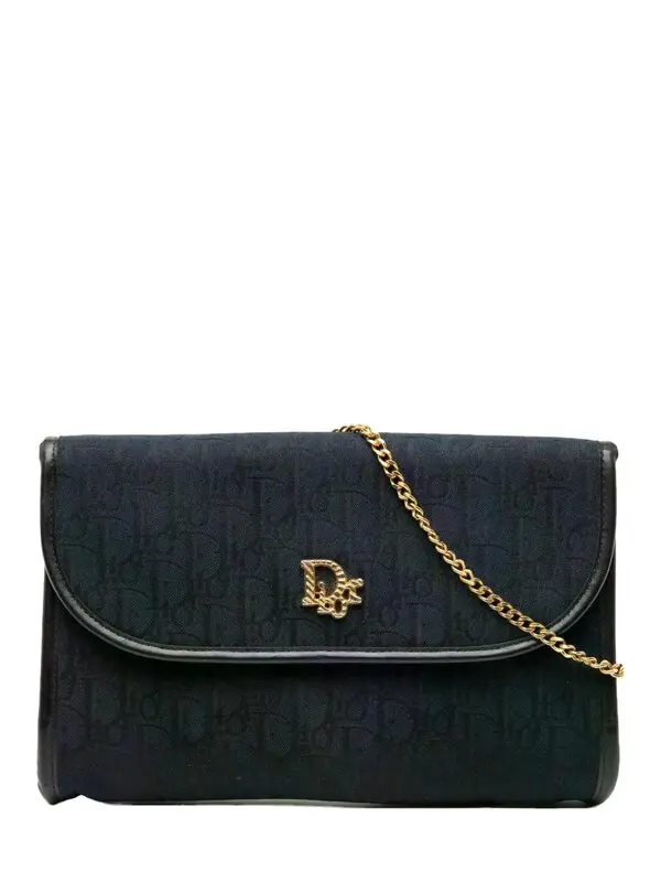 Dior 20th Century Diorissimo Trotter Canvas Chain Crossbody Bag - Blue