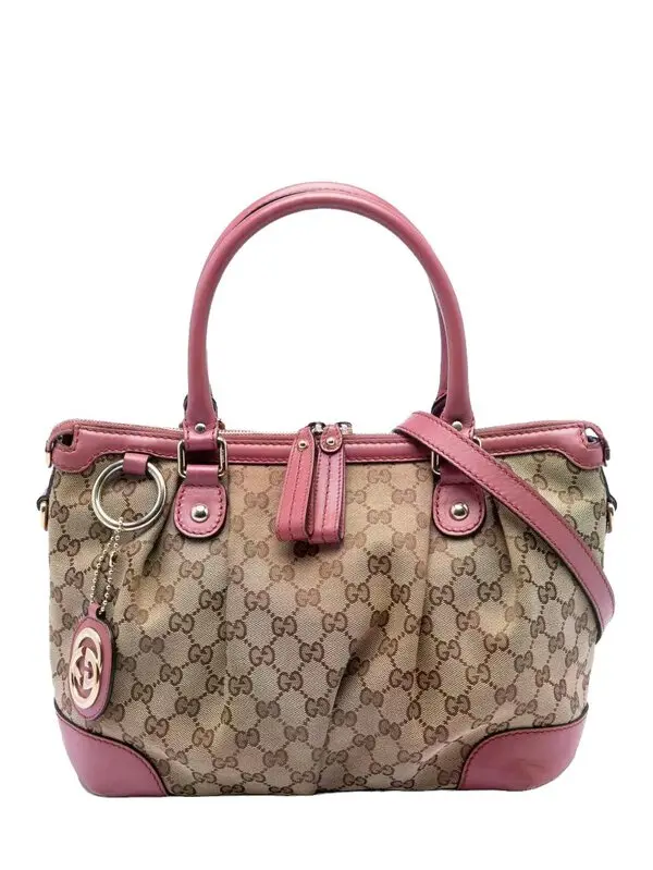 Gucci Gg Canvas Sukey Satchel - Pink