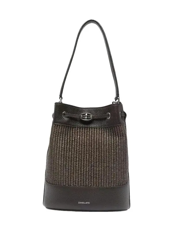 ZANELLATO Mondà Woven Bucket Bag - Brown