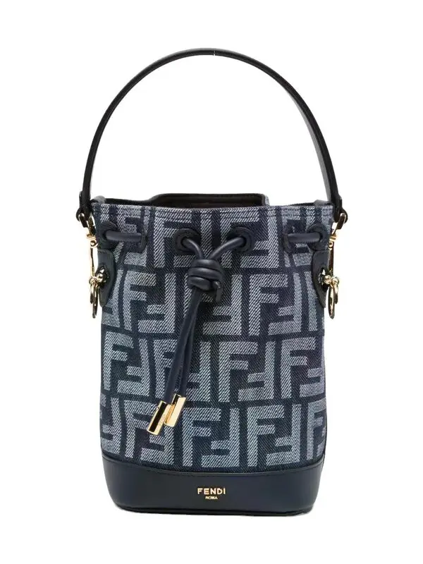 Fendi Ff-motif Bucket Bag - Blue
