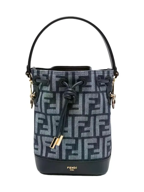Fendi Ff-motif Bucket Bag - Blue