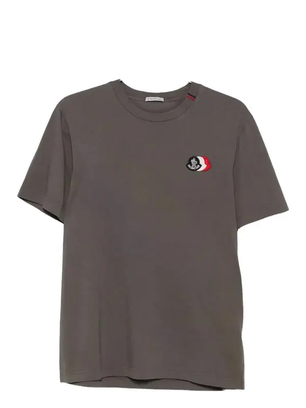 Moncler Logo-patch T-shirt - Grey