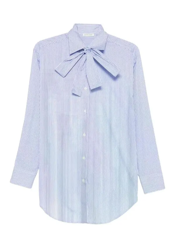 ARCHIVIO '67 Striped Bow Shirt - Blue