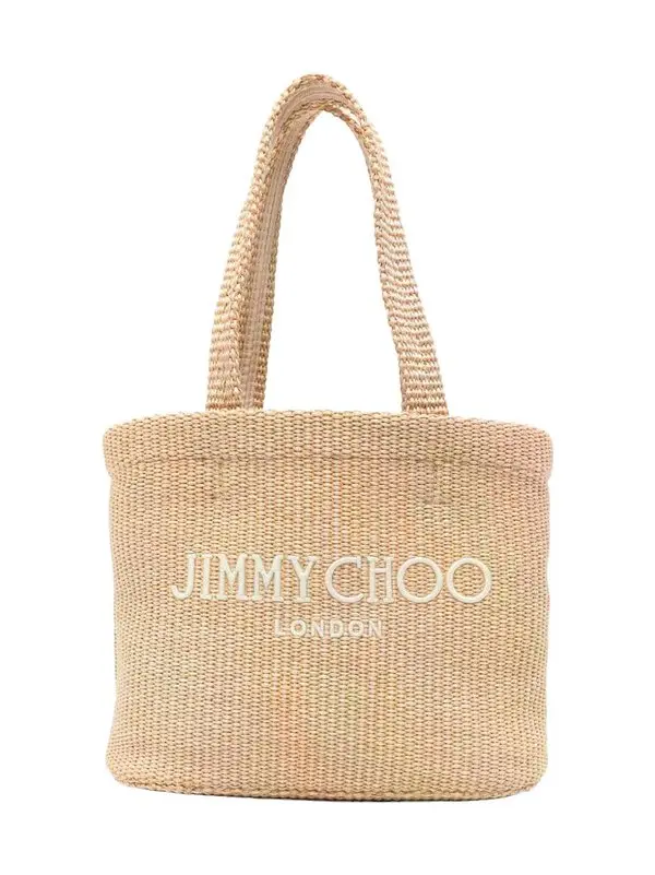 JIMMY CHOO Logo Beach Bag - Neutrals