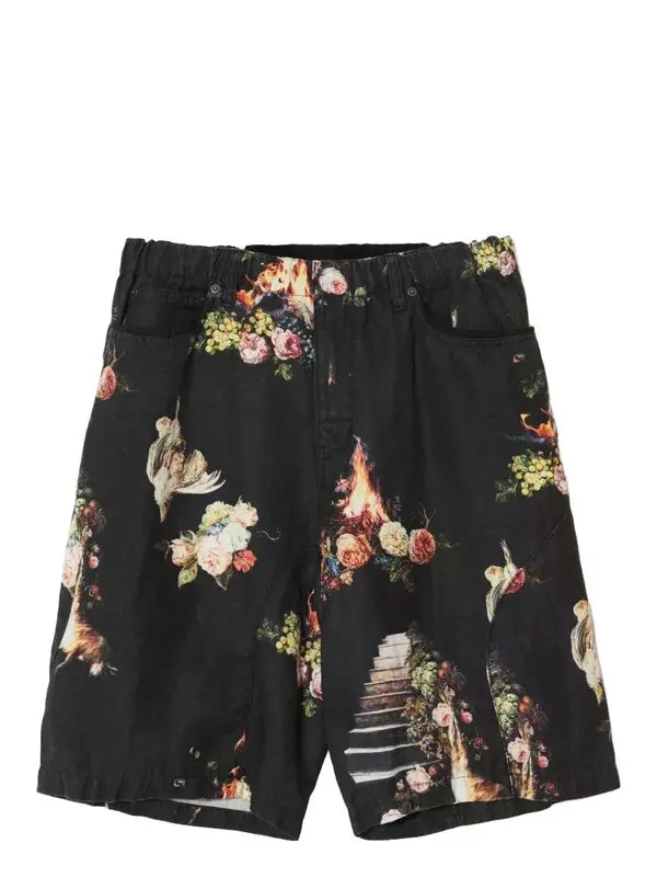 Undercover Printed Shorts - Black