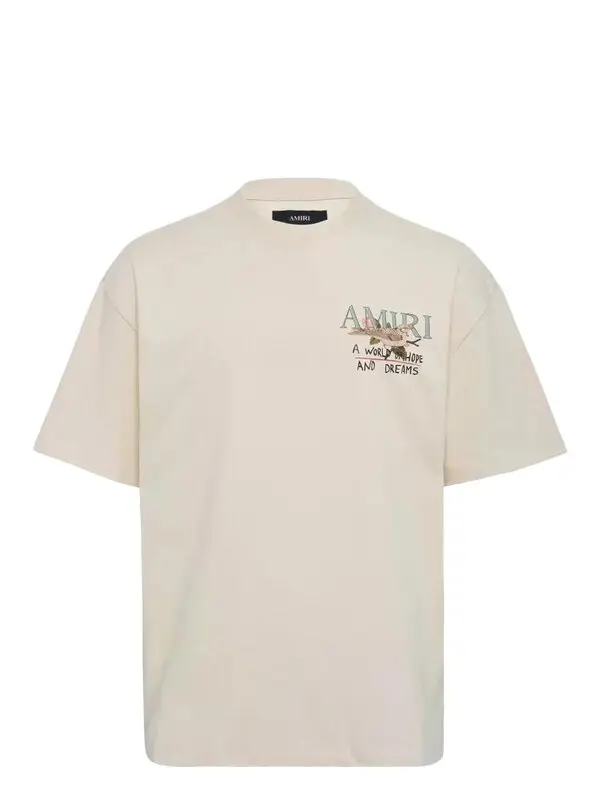 Amiri Hope And Dreams Cotton T-shirt - Neutrals