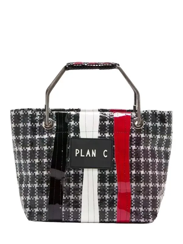 Plan C Glossy Technical Tote - Black