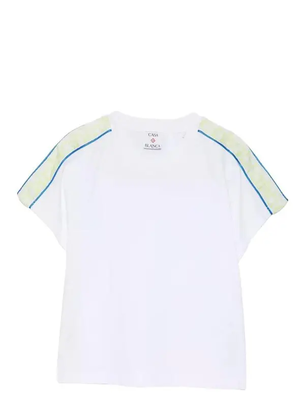 Casablanca Shoulder Tape T-shirt - White