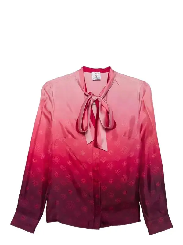 Casablanca Gradient Bow Shirt - Pink