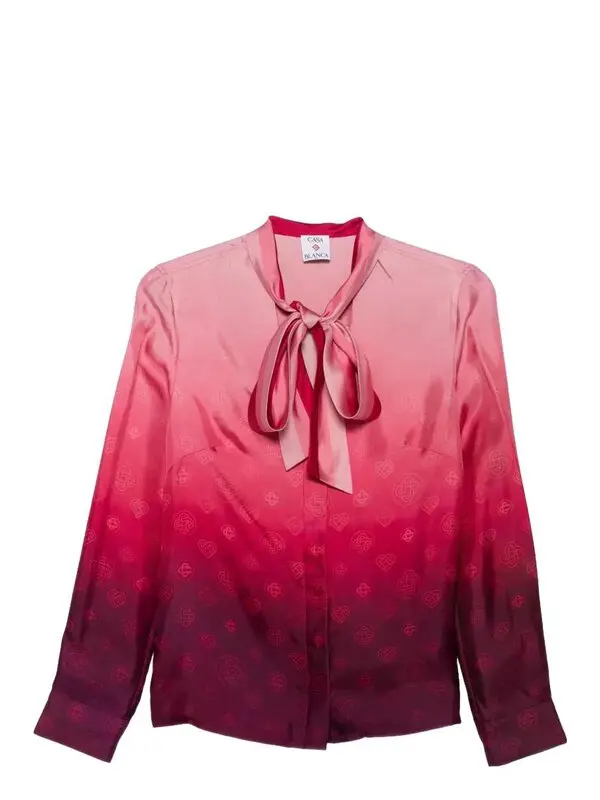 Casablanca Gradient Bow Shirt - Pink
