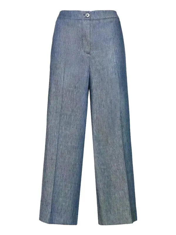 ELENA MIRO` Cropped Trousers - Blue