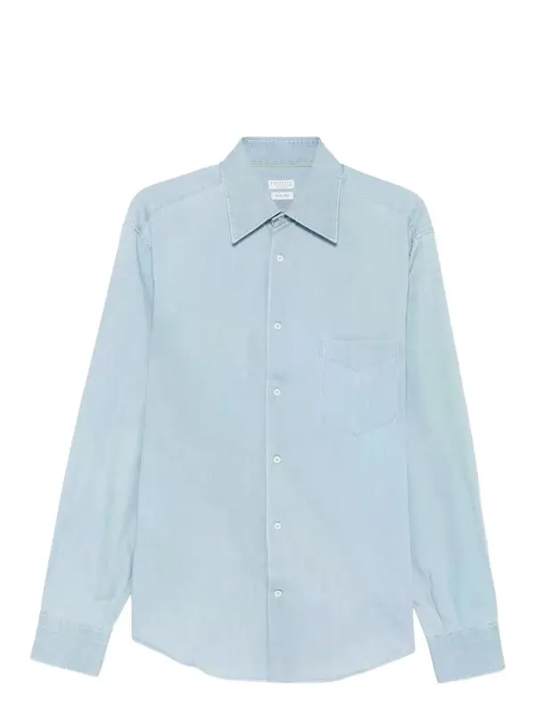 Brunello Cucinelli Pocket Shirt - Blue