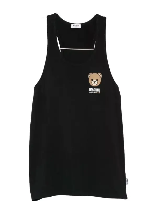 Moschino Logo Vest - Black