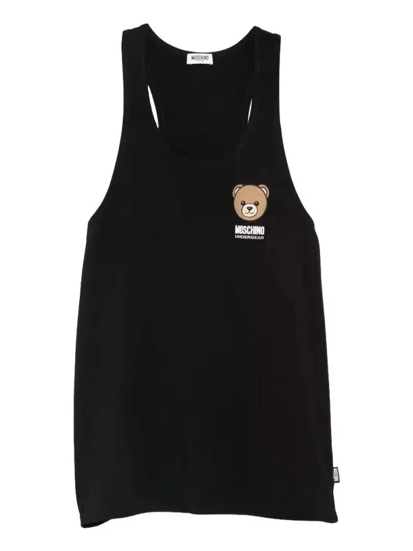 Moschino Logo Vest - Black