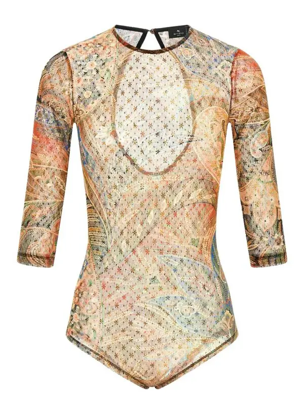 Etro Paisley-print Bodysuit - Neutrals