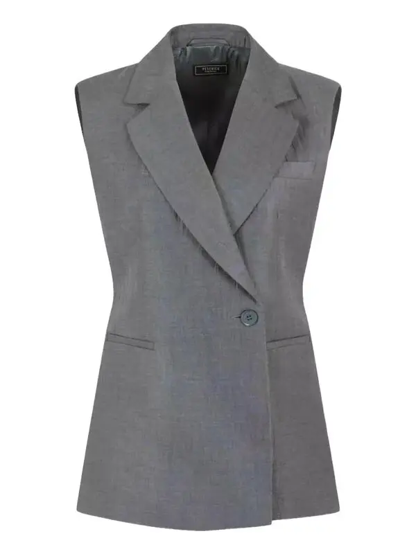 Peserico Draped Sleeveless Waistcoat - Grey