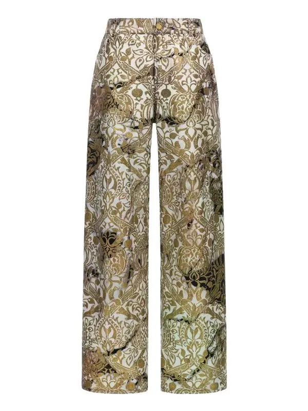 Roberto Cavalli Printed Trousers - Neutrals