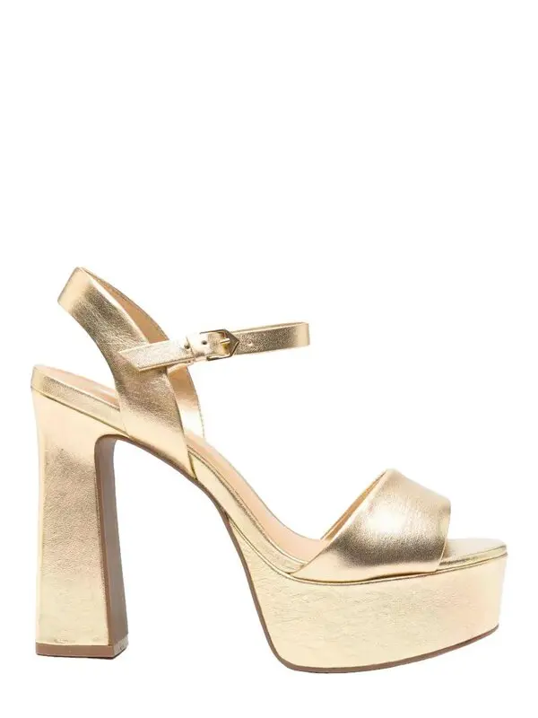 ANDREA CARRANO Platform Buckle-strap Sandals - Gold