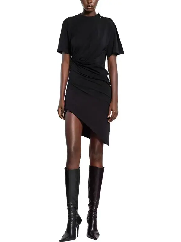 MUGLER Pierced Asymmetric Dress - Black