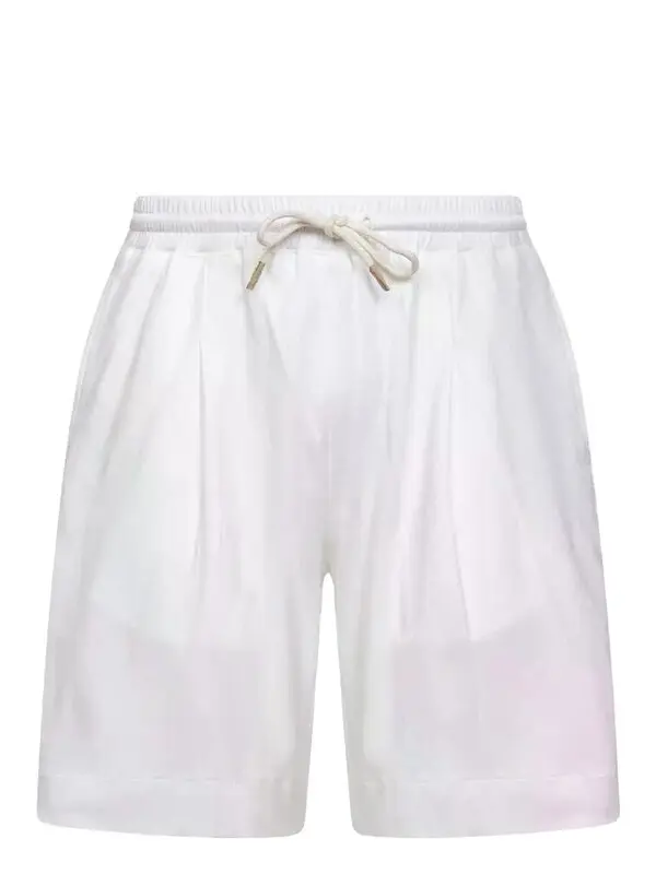 D4.0 Cotton Drawstring Shorts - White