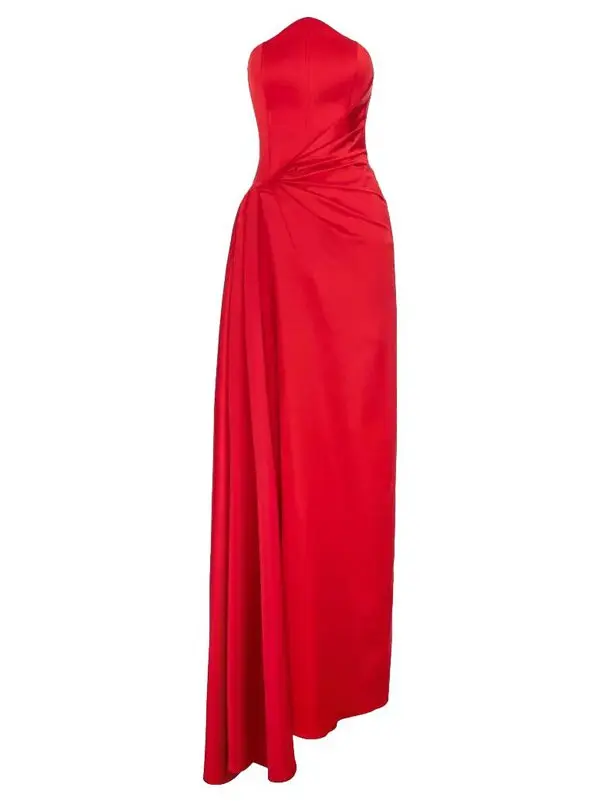 V:PM ATELIER Kira Strapless Maxi Dress - Red