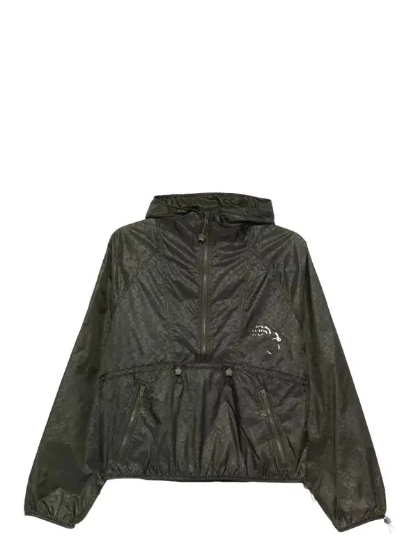 The North Face Patterned Hooded Jacket - Green