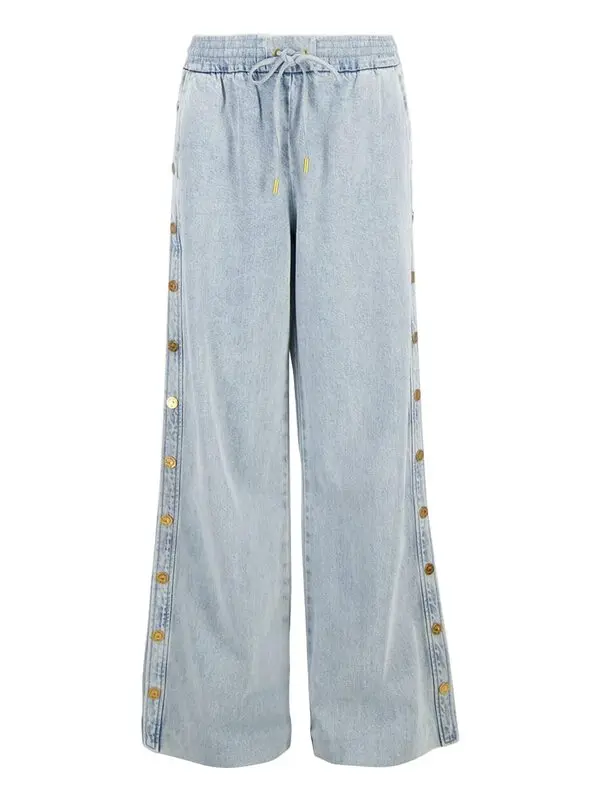 Zimmermann Rebellion Denim Snap Pant - Blue