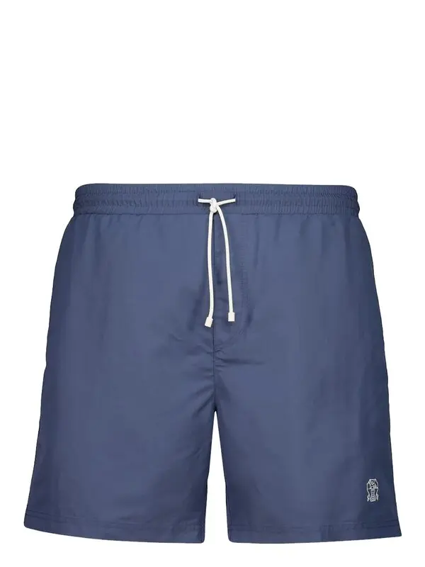 Brunello Cucinelli Denim Nylon Swim Shorts - Blue