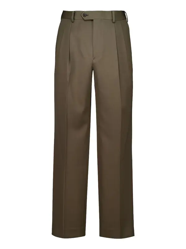 Auralee Light Wool Max Gabardine Slacks - Green