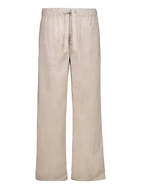 Frescobol Carioca Sand Luan Tropical Wool Trousers - Beige