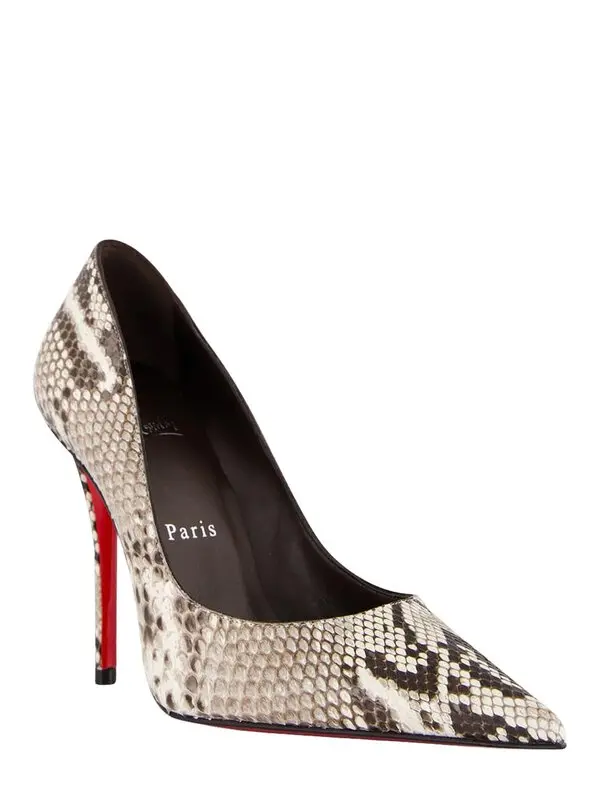 CHRISTIAN LOUBOUTIN Python Leather Miss Z 100 Pumps - Animal Print