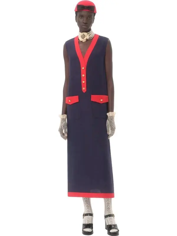 Valentino Garavani Viscose Linen Midi Dress - Blue