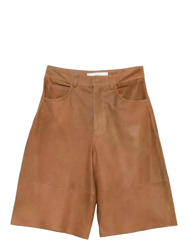 TELA Paneled Short - Brown