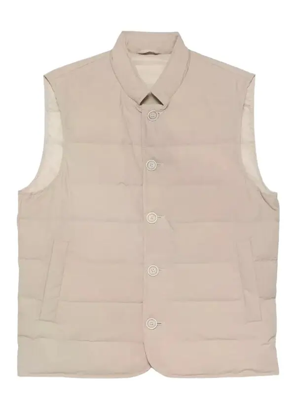 Eleventy Buttoned Quilted Gilet - Neutrals