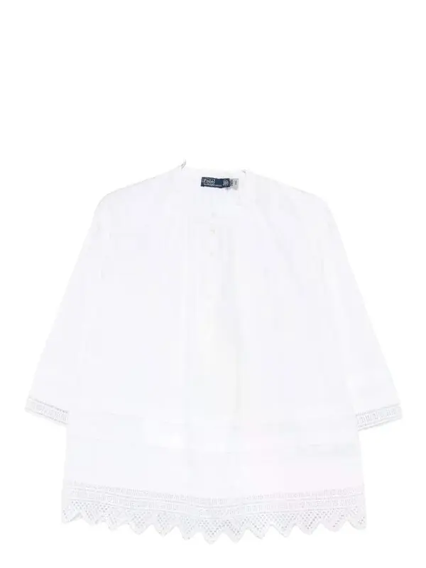 Polo Ralph Lauren Carlton Lace-trim Blouse - White