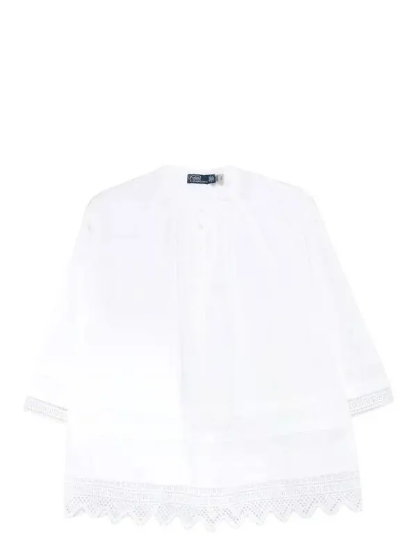 Polo Ralph Lauren Carlton Lace-trim Blouse - White