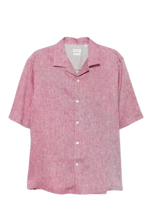Brunello Cucinelli Camp-collar Short-sleeve Shirt - Red