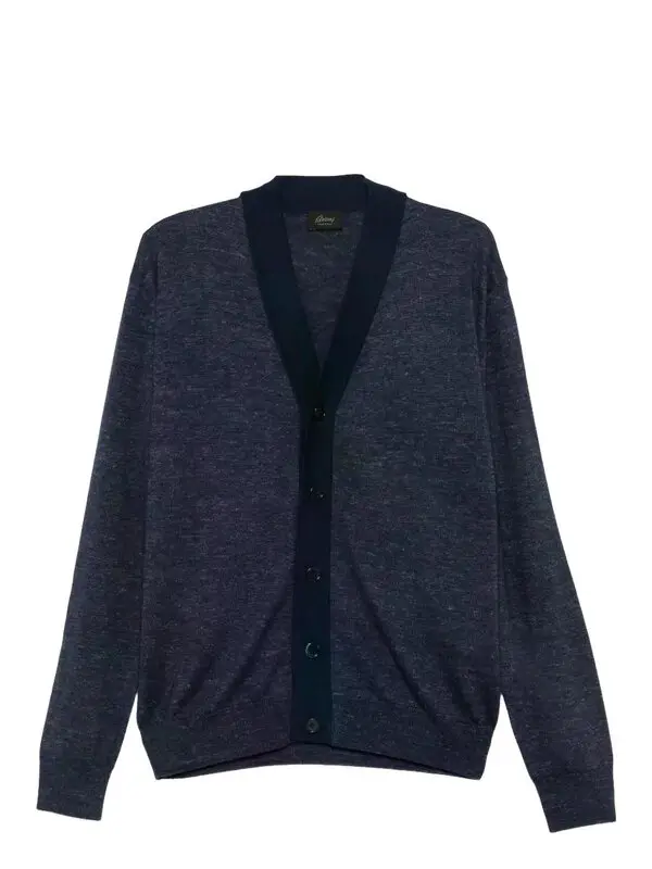 Brioni Button Cardigan - Blue