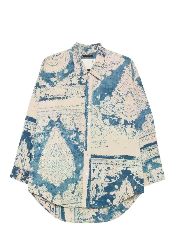 R13 Paisley-print Shirt - Blue