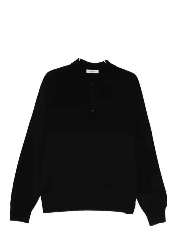 Givenchy Buttoned Polo Shirt - Black