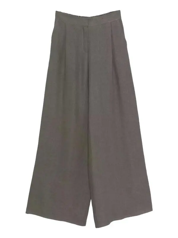 Dusan Pleated Wide Leg Trousers - Grey