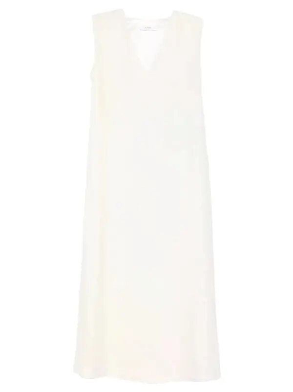 JOSEPH Vassad V-neck Midi Dress - Neutrals